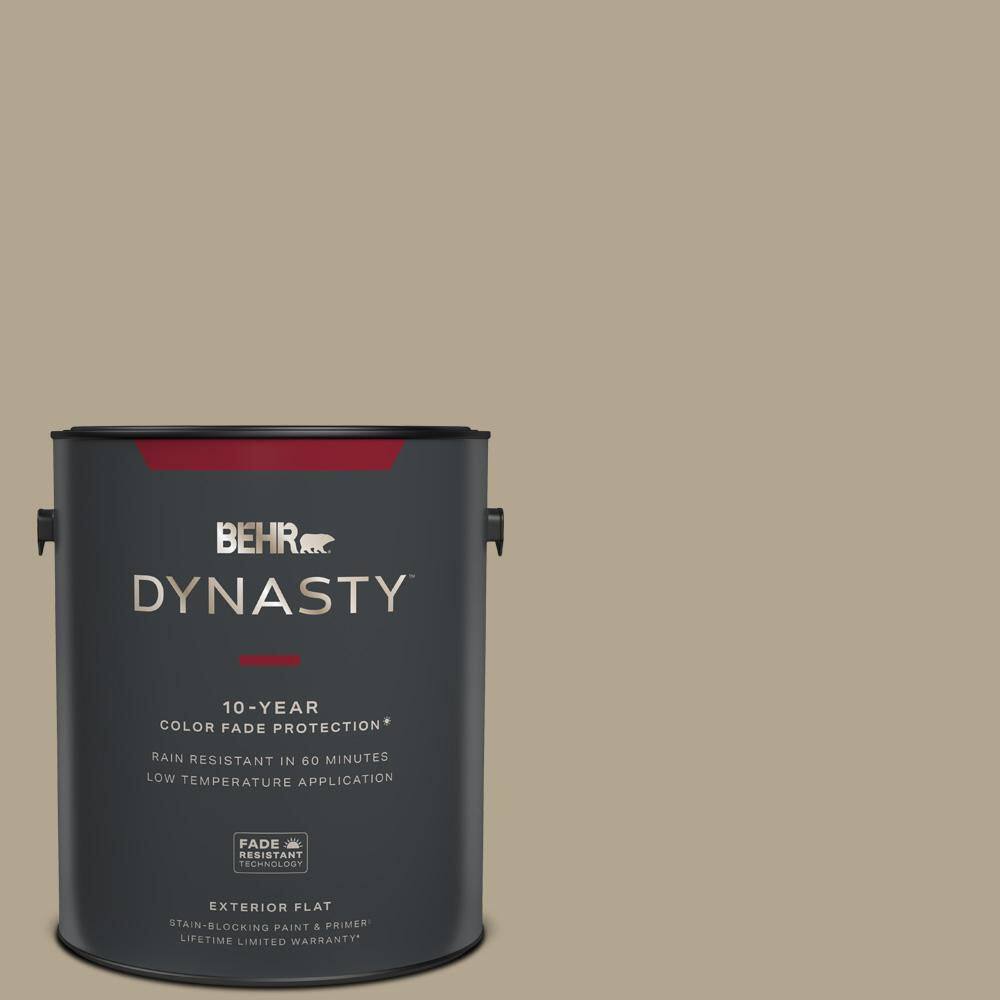 BEHR DYNASTY 1 gal. #PPU7-22 Safari Vest Flat Exterior Stain-Blocking ...