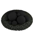 Mixed Set of 13 Ceramic Fire Balls in Midnight Black 01-0585 - The Home ...