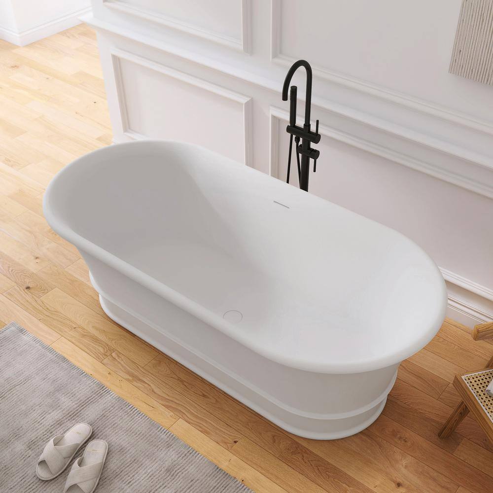 MEDUNJESS 67 in. x 31.5 in. Stone Resin Solid Surface Flatbottom ...