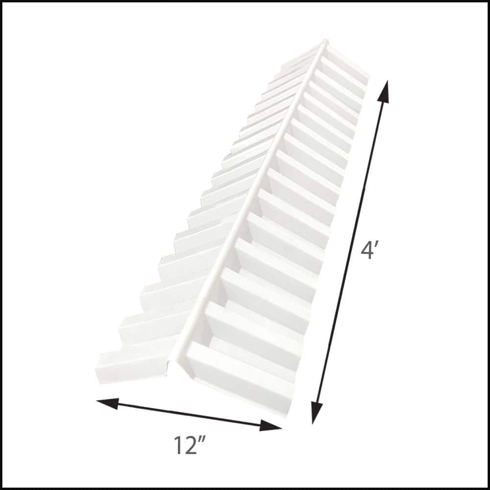 Buy 4 ft. White Opal Polycarbonate Ridge Cap Online at Lowest Price in ...