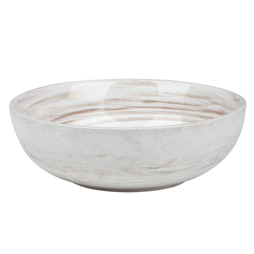 Brown 6.1 in. Marble-Patterned Ceramic Decorative Bowl for Keys and ...