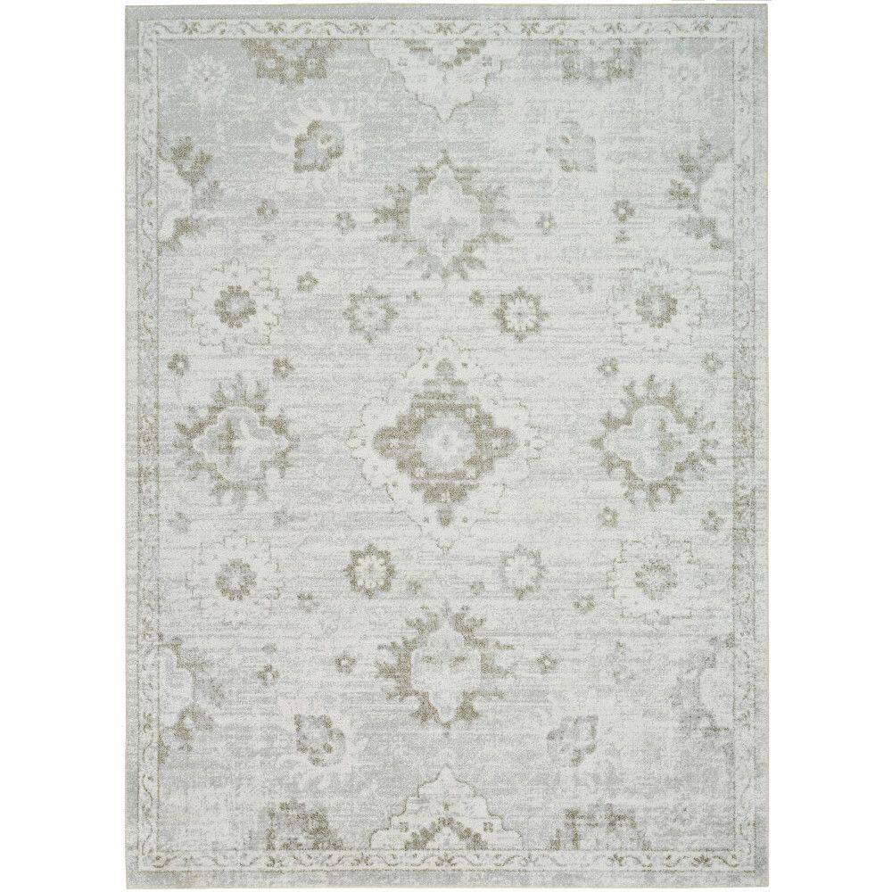 Nourison Astra Machine Washable Ivory 4 ft. x 6 ft. Distressed ...