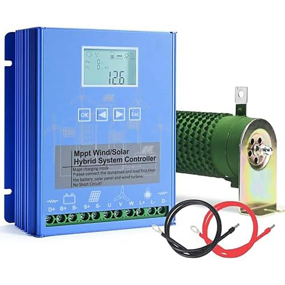Wind Solar Hybrid Charge Controller 1400W MPPT PWM Boost Auto 12V 24V ...