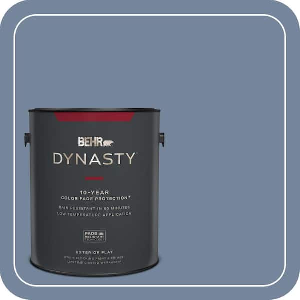 BEHR DYNASTY 1 gal. #580F-5 Mysteria Flat Exterior Stain-Blocking Paint ...