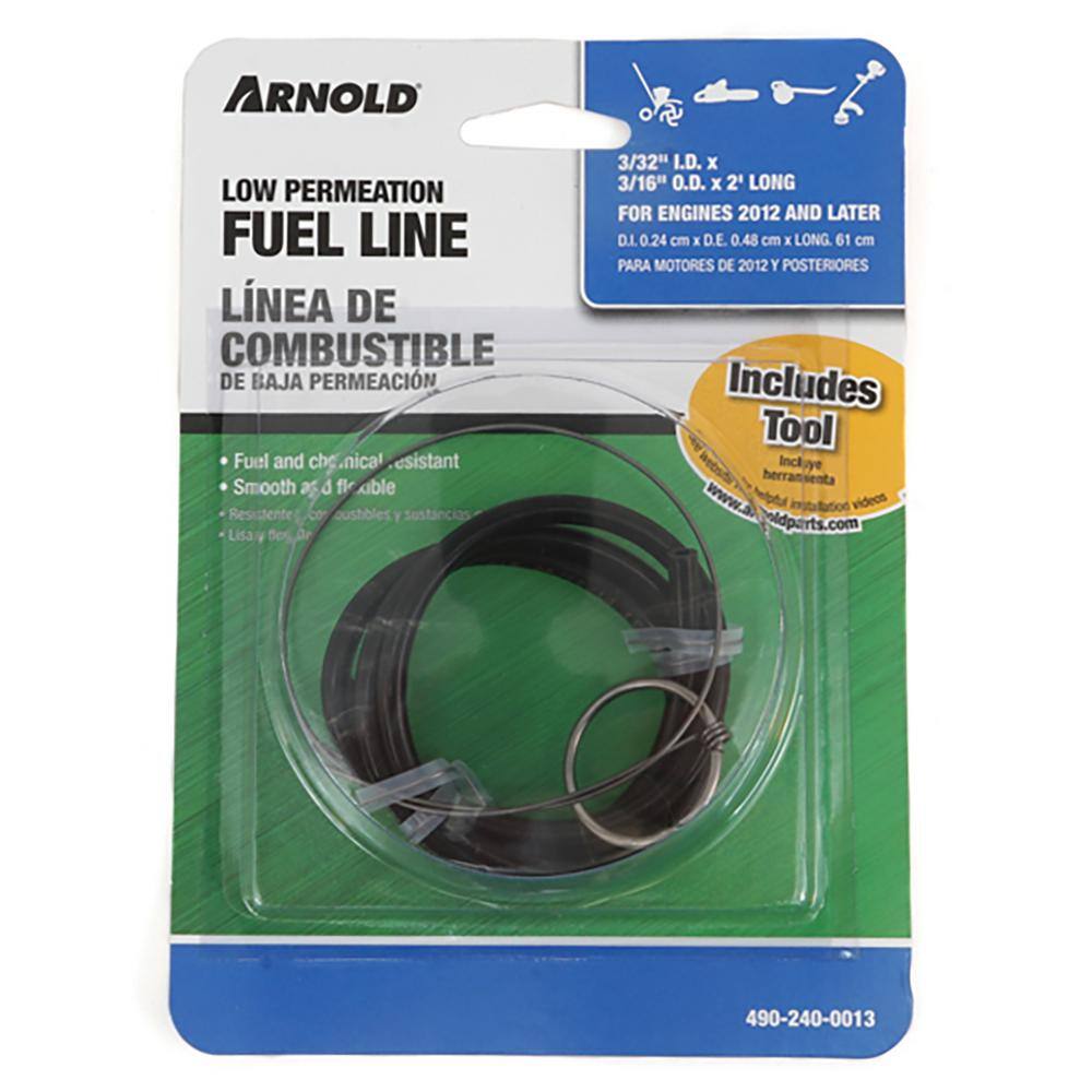 Arnold 3/32 in. I.D. x 3/16 in. O.D. x 2 ft. L Low Permeation Fuel Line ...