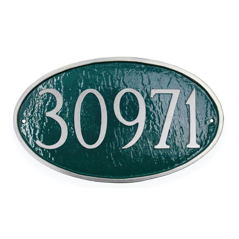 Montague Metal Products Classic Oval Small Address Sign Plaque - Hunter ...
