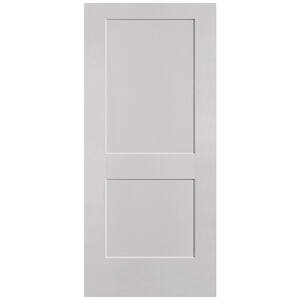 Masonite 36 in. x 80 in. 2-Panel Logan Single Bore Solid Core Cordite ...