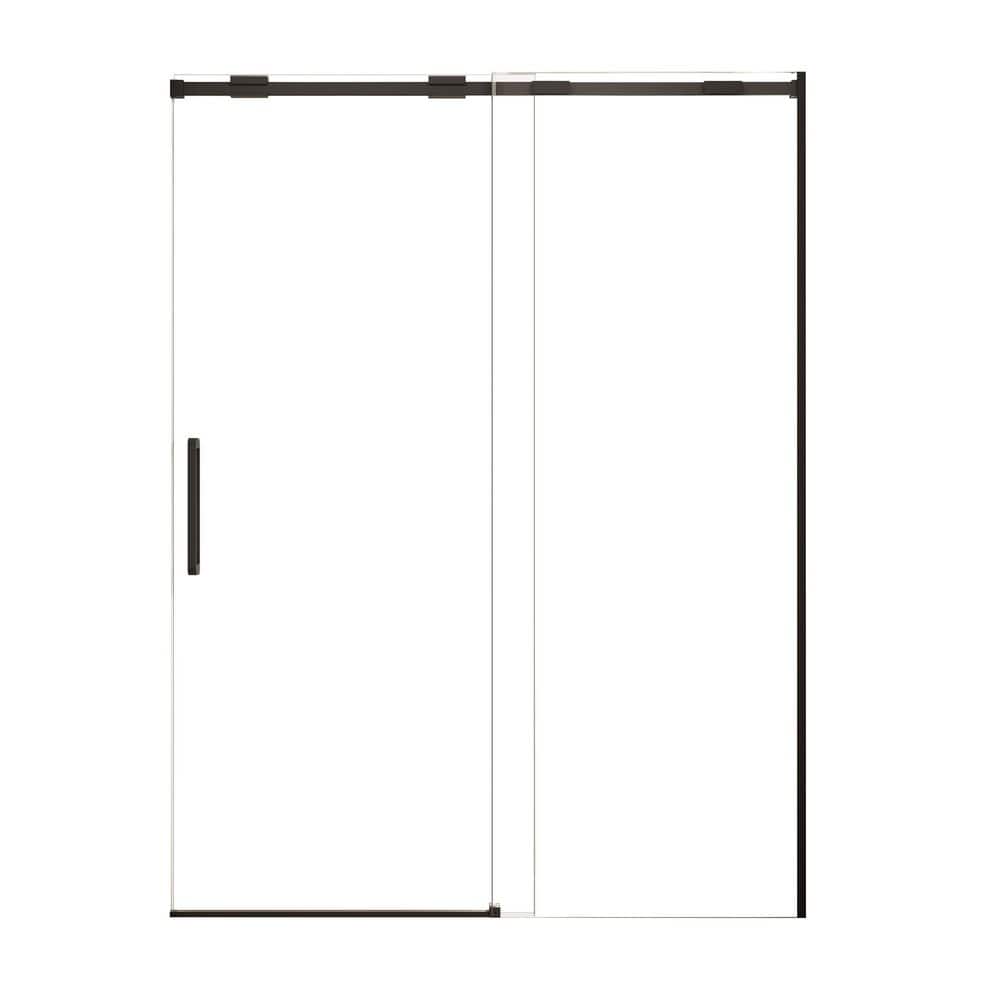 TCYO 60 in. W x 74 in. H Sliding Semi-Frameless Shower Door in Matte ...