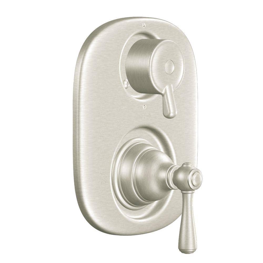 MOEN Kingsley 2-Handle Moentrol Valve Trim Kit in Brushed Nickel (Valve ...