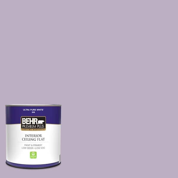 BEHR PREMIUM PLUS 1 qt. #S100-3 Courtly Purple Ceiling Flat Interior ...