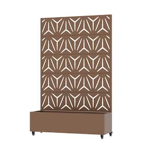 Dovelina 72 in. H x 35 in. W x 16 in. L Metal Brown Rectangle Pots and ...