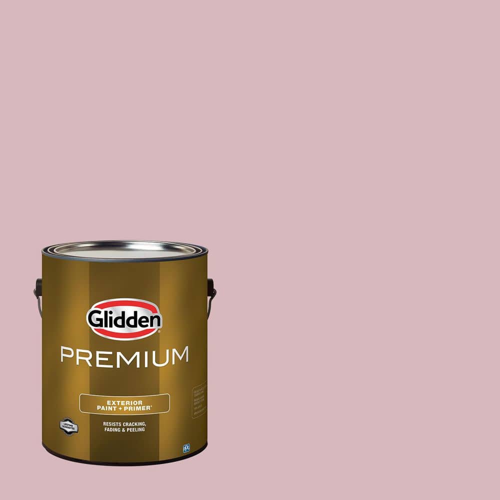 Glidden Premium 1 gal. PPG1049-3 Nostalgia Semi-Gloss Exterior Latex ...