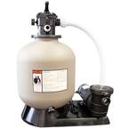 XtremepowerUS 16 in. Sand Filter with 3/4 HP 3100 GPH Above Ground ...