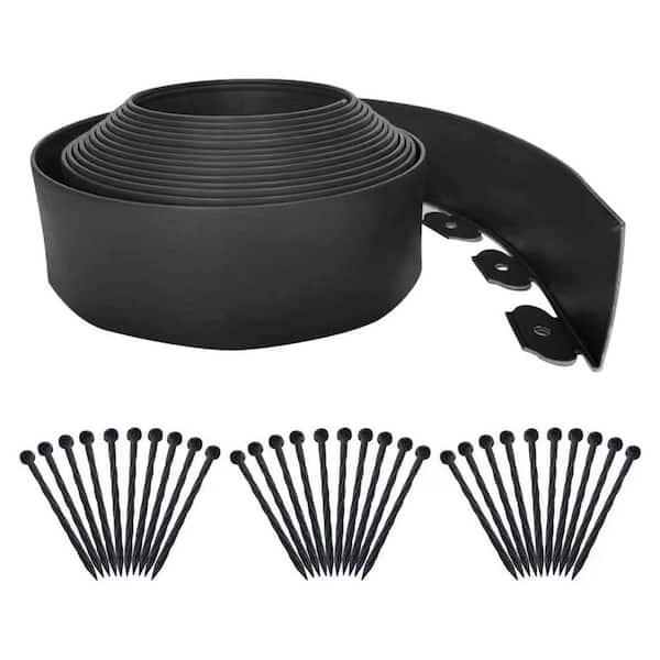 .N/A 33ft Flexible Garden Edging Border Extra Tall 4in High with 30 ...