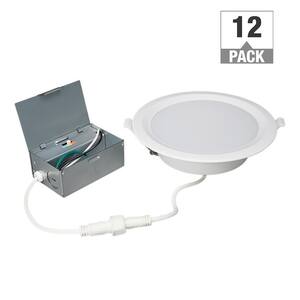 InfiBrite 6 in. 3000K Integrated LED Warm White Retrofit Recessed Trim ...