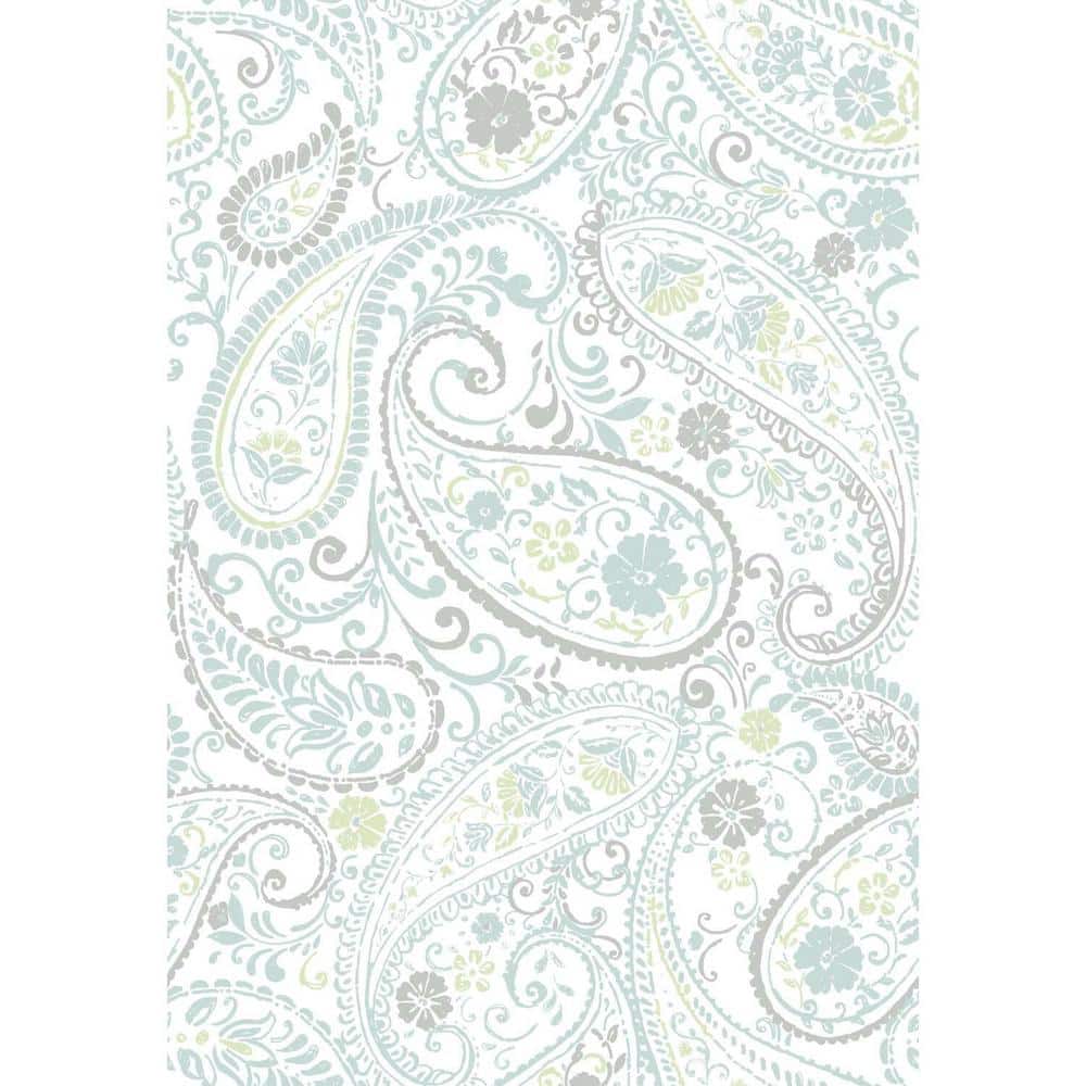 Grey Paisley Wallpaper