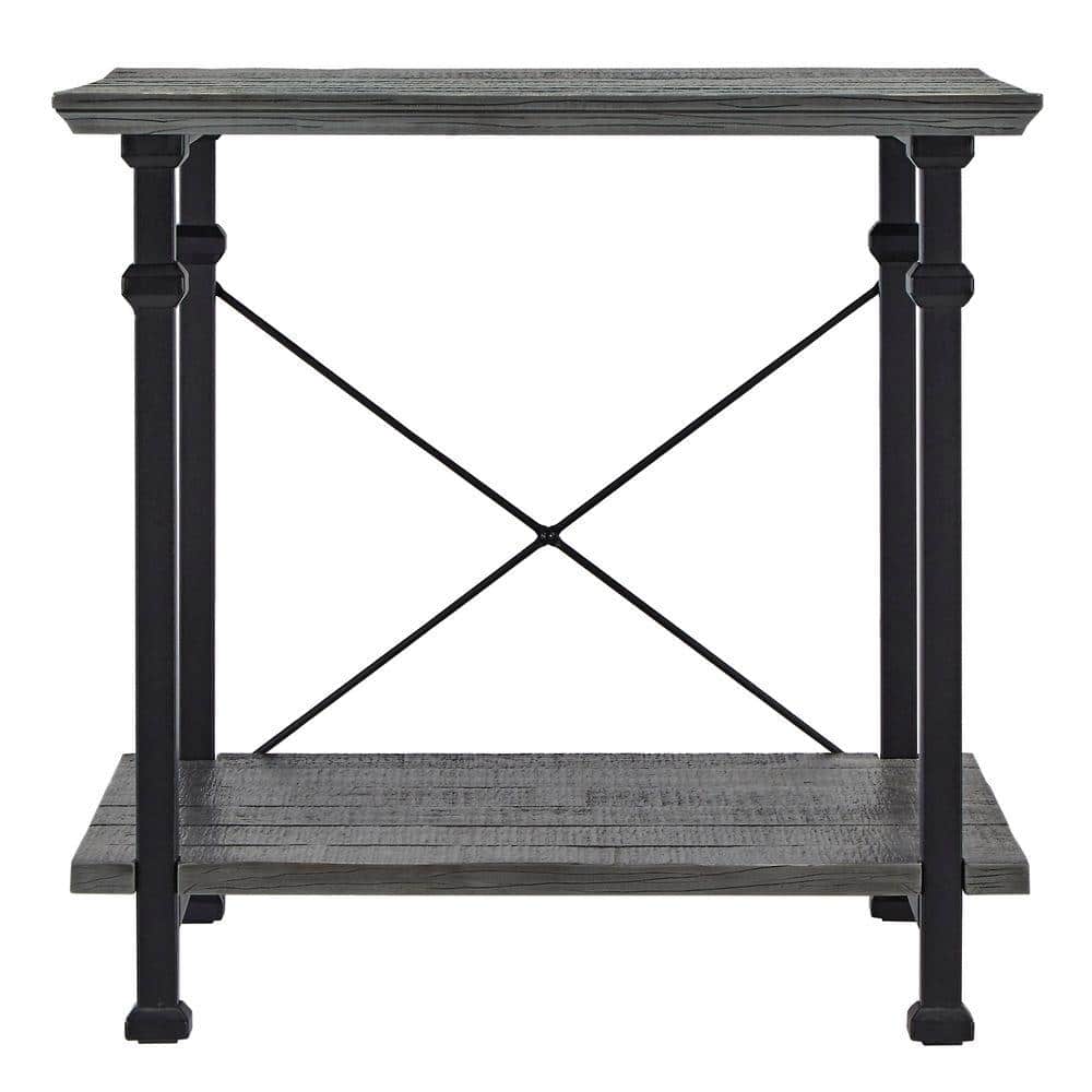 HomeSullivan Grove 24 in. Weathered Gray Rectangle Wood Console Table ...