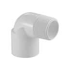 VPC 1 in. PVC Schedule 40 Hub x FPT 90-Degree Elbow Fitting 27-407-010B ...