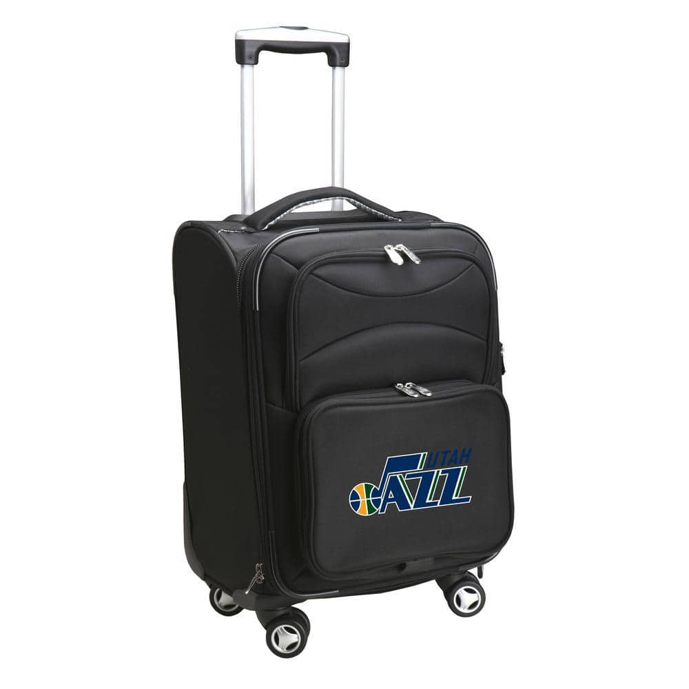 Denco NBA Utah Jazz 21 in. Black Carry-On Spinner Softside Suitcase ...
