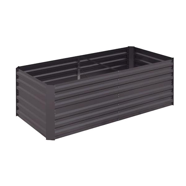 Siavonce Galvanized Raised Garden Bed Kit, Large and Tall Steel Planter ...