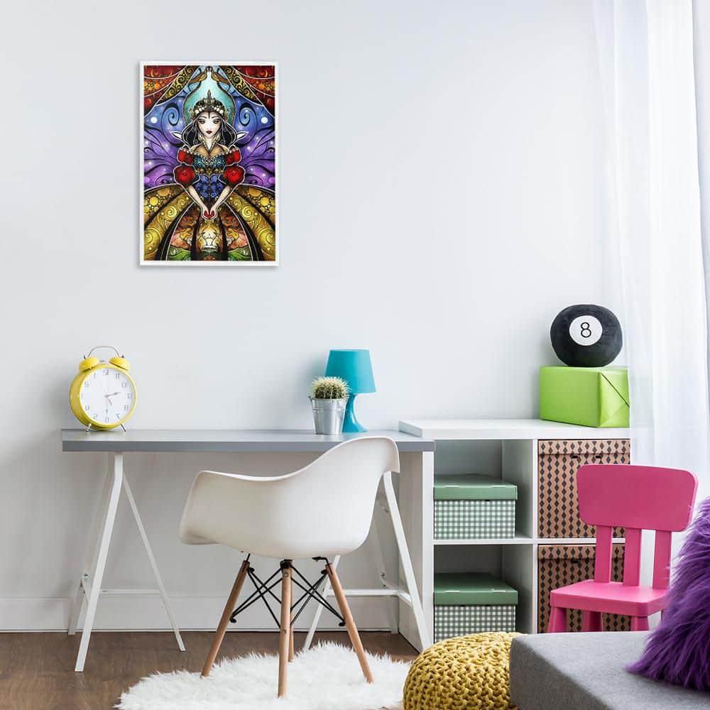 Stupell Industries Nouveau Princess Portrait by Mandie Manzano White ...