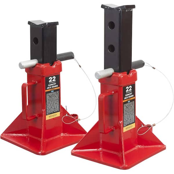 Big Red 22-Ton Heavy-Duty Jack Stands (2 Pack) T90072 - The Home Depot