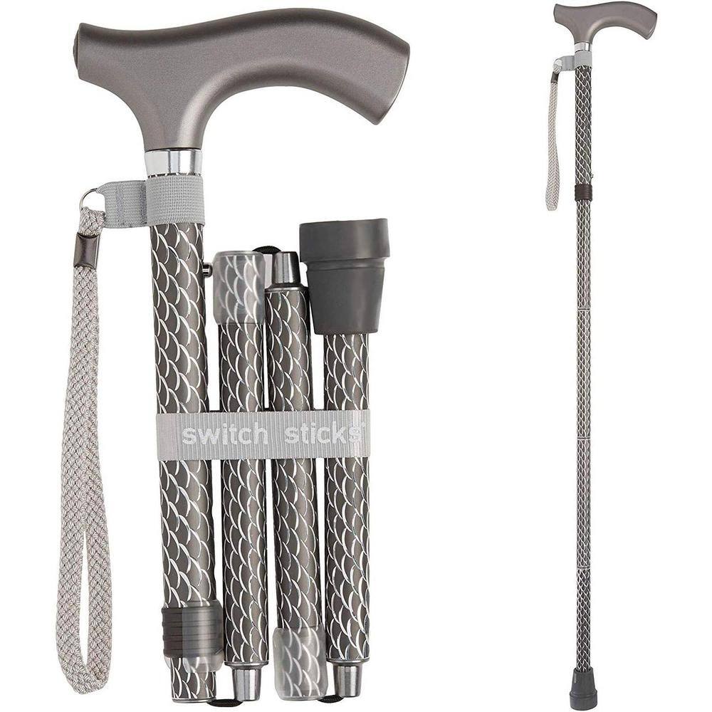 switch sticks Folding Engraved Graphite Cane Walking Stick 502-2000 ...