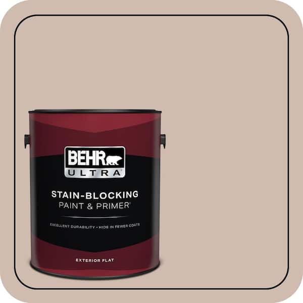 BEHR ULTRA 1 gal. #N190-3 Windrift Beige Flat Exterior Paint & Primer ...