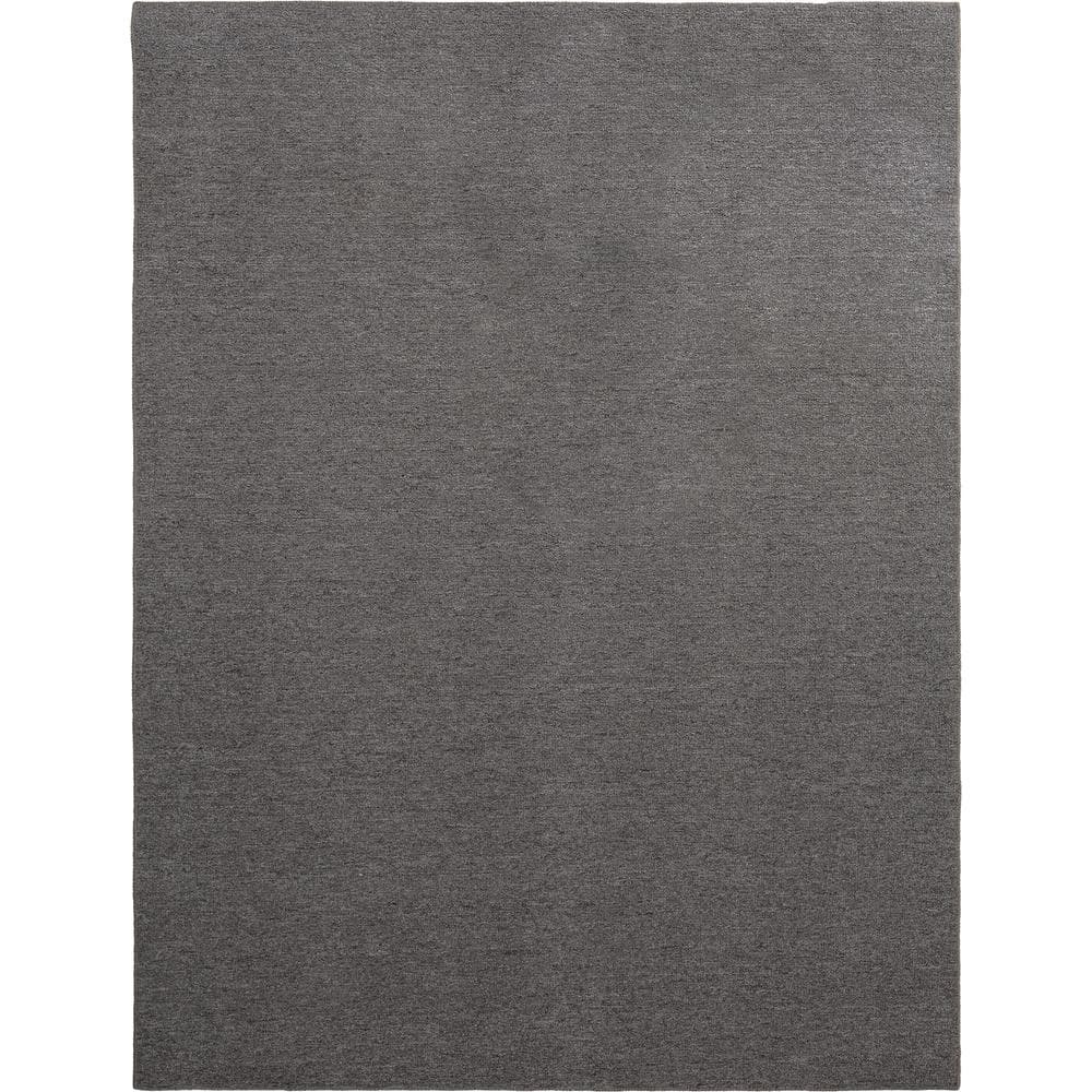 TrafficMaster Heavy Traffic Gray Solid Color 6 ft. x 8 ft. Carpet ...