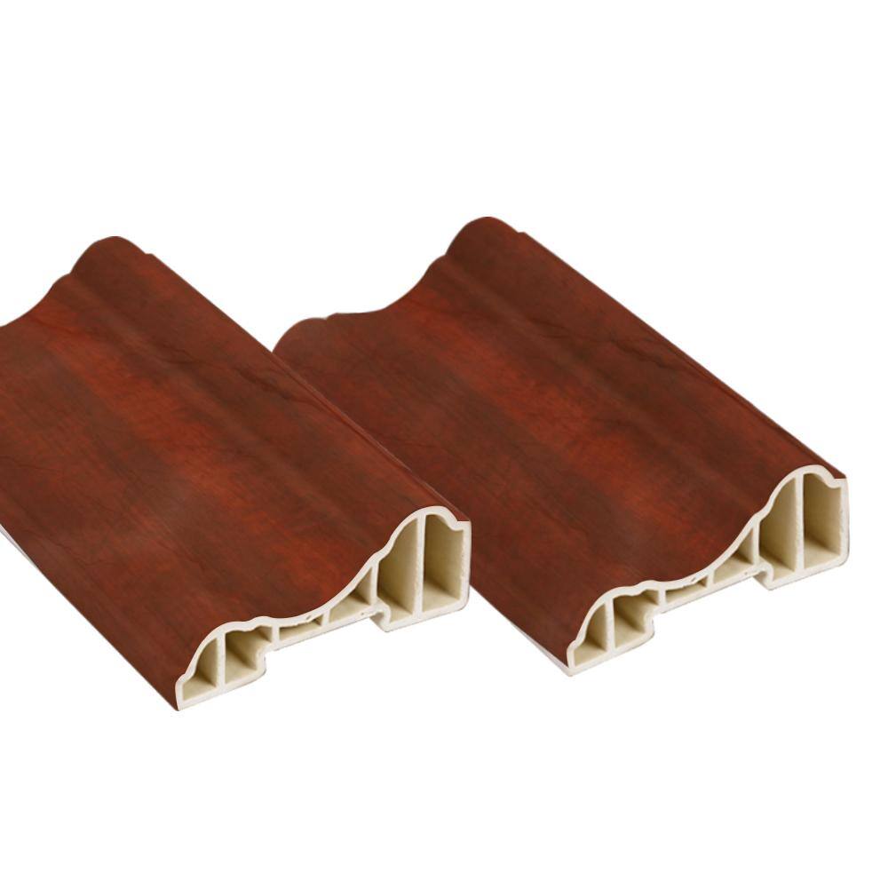 Wellco 2.3 in. x 4.9 ft. Dark Brown Casing Molding WPC Border Trim ...