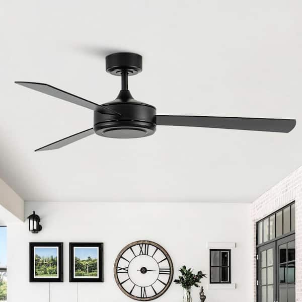 Reviews for Flint Garden 52 in. Indoor Matte Black Propeller 6-Speed ...