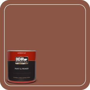 BEHR PREMIUM PLUS 8 oz. #S180-7 True Copper Flat Interior/Exterior ...