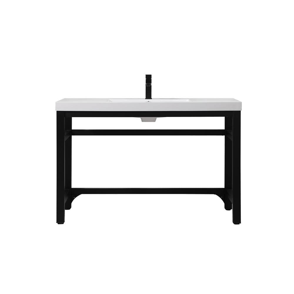 TIMELESS HOME 48 in. W x 22 in. D x 32 in. H ADA Bath Vanity in Black ...