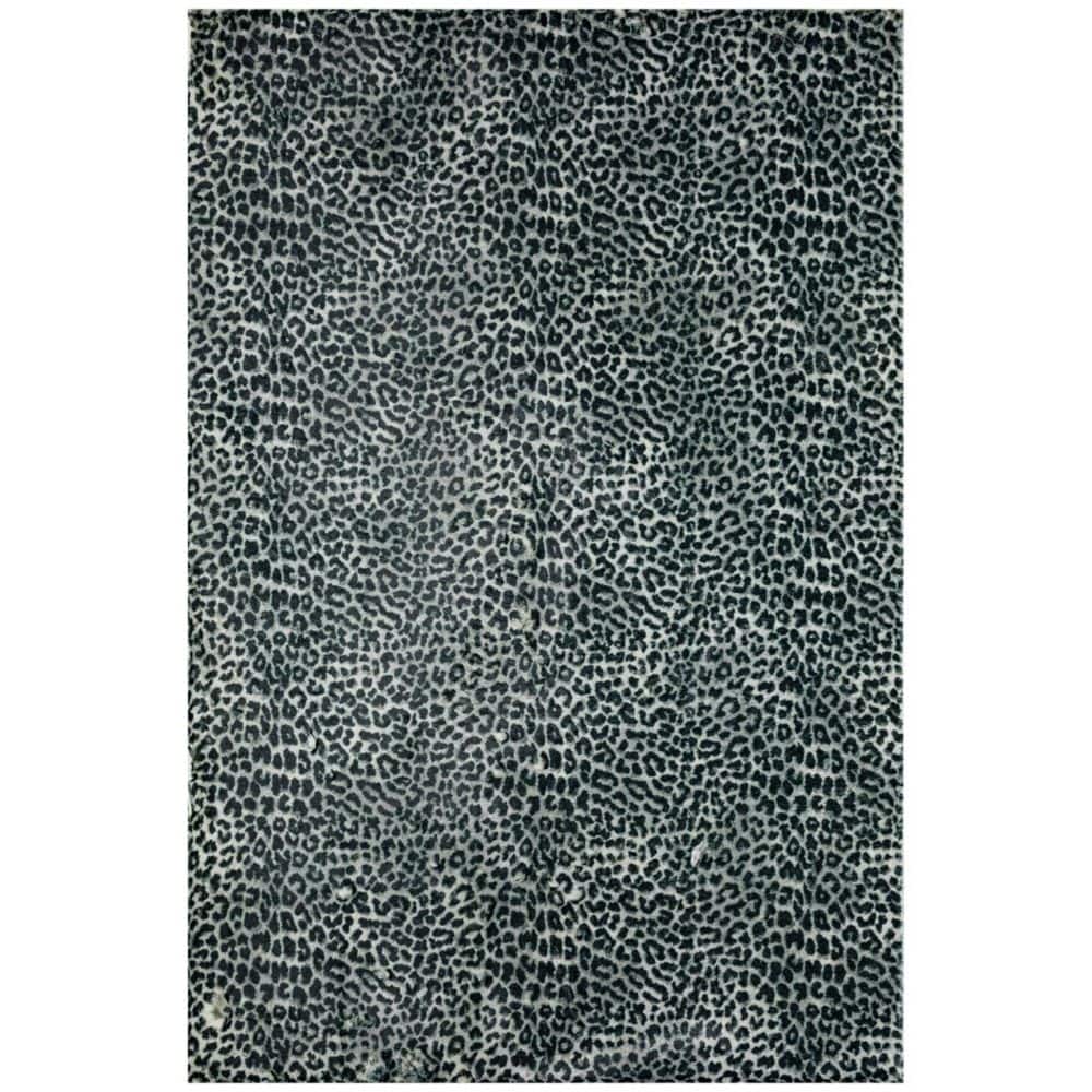 HomeRoots 3 x 5 Black Animal Print Runner Rug 2000491669 - The Home Depot