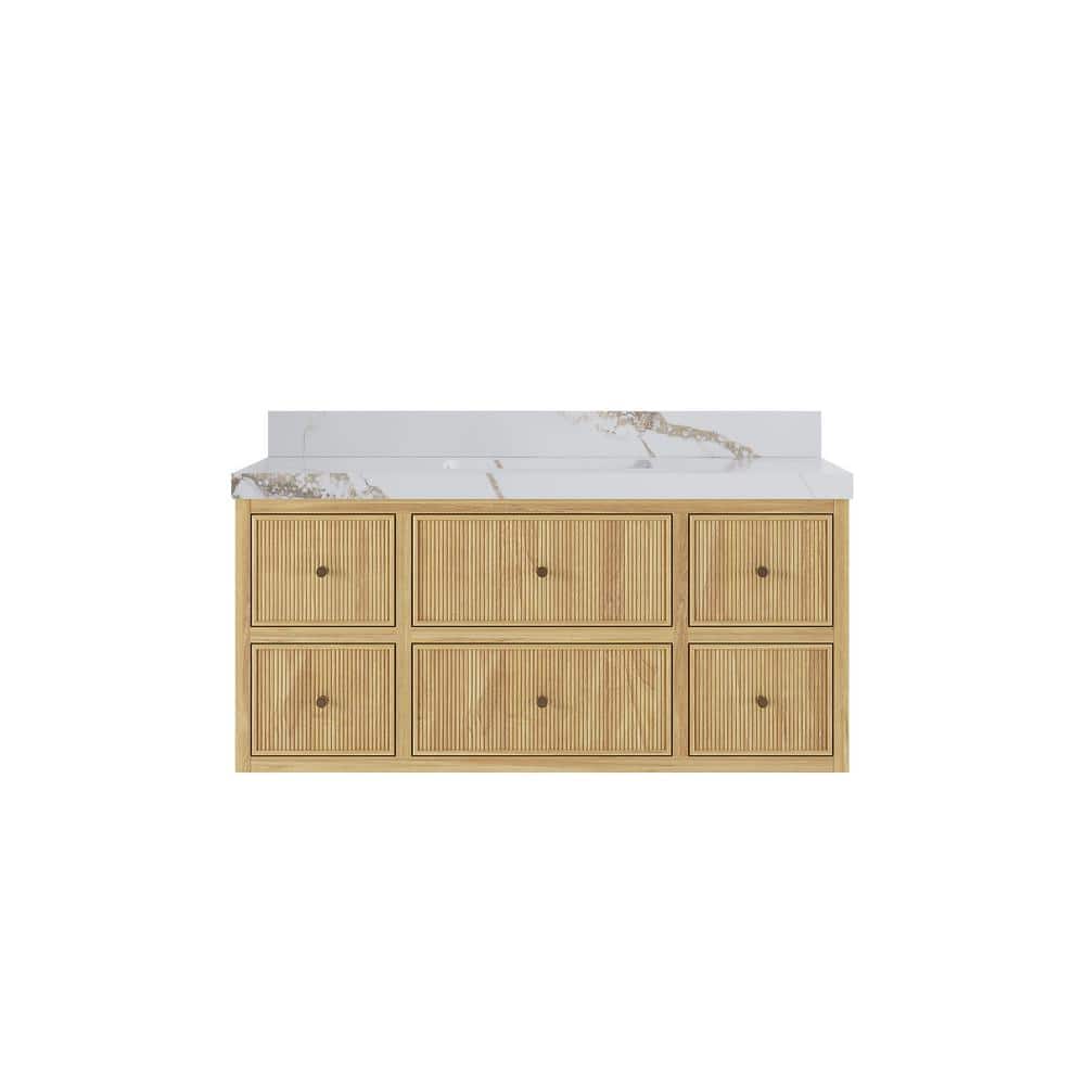 Willow Collections Sonoma Floating 48 in. H Single Sink Freestanding ...