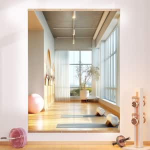 Vosuja 3 Pieces 20 in. W x 55 in. H Walnut Rectangle Frameless Wall ...