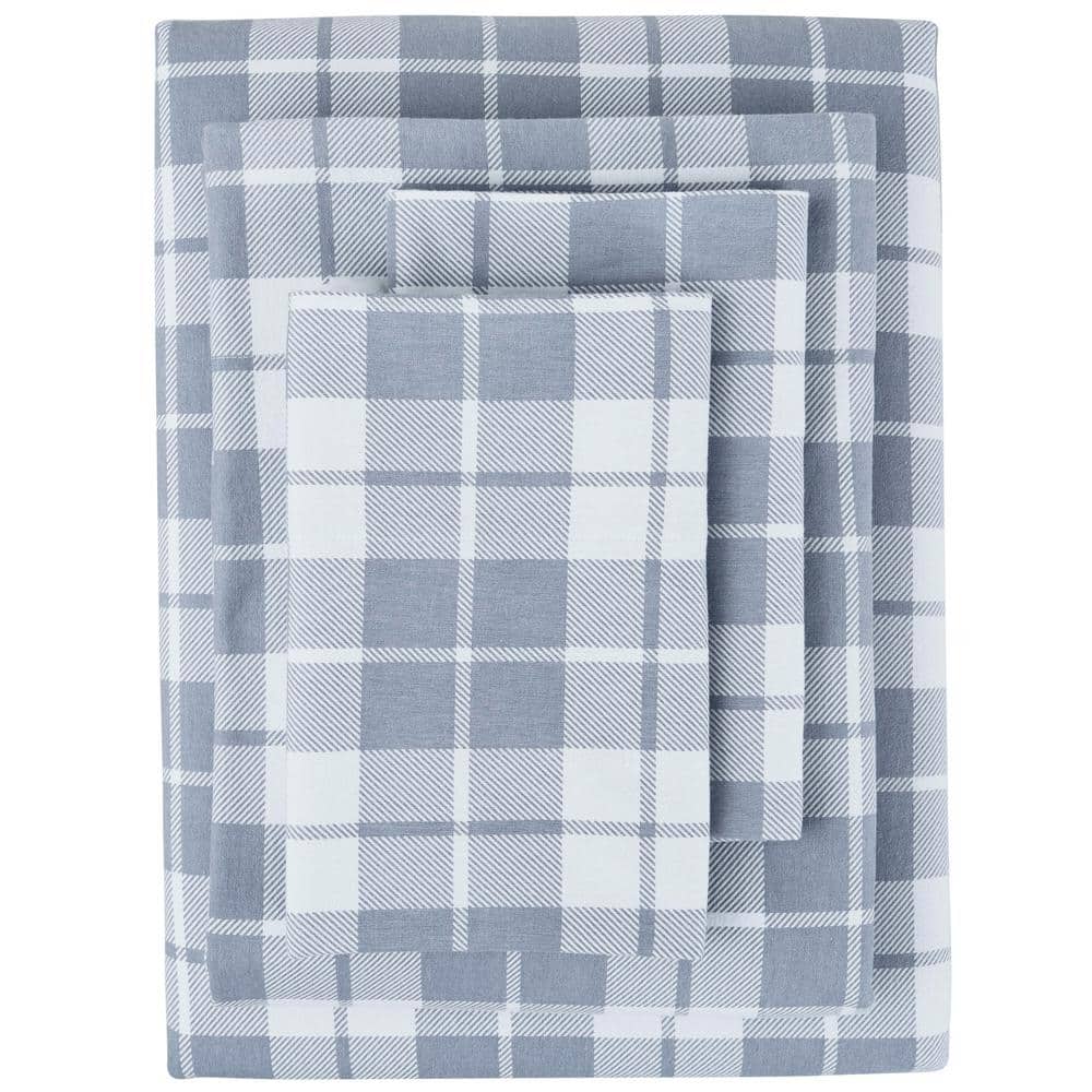 Home Decorators Collection Cotton Flannel 4-Piece Queen Sheet Set in ...