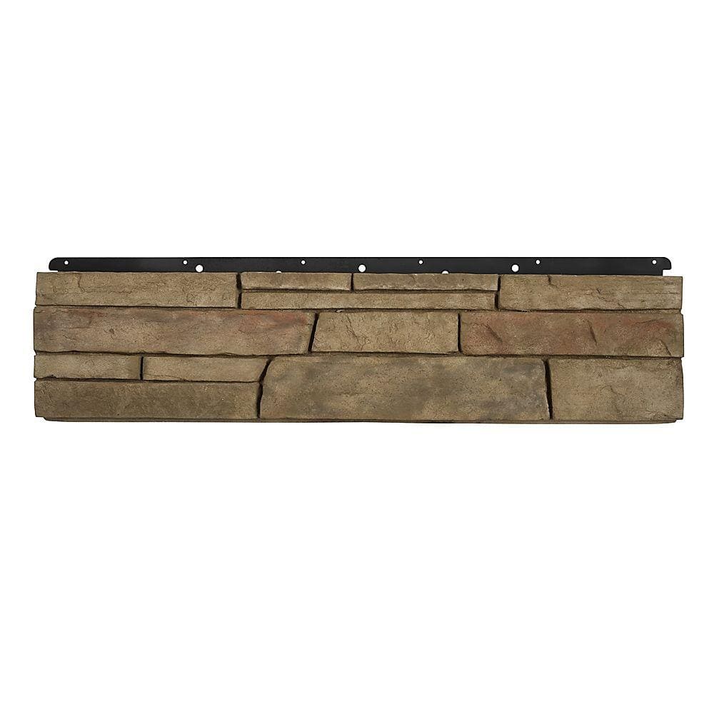 Boral 8 in. x 36 in. Versetta Stone Flat Ledgestone Terra Rosa Siding ...