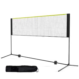 SKYSHALO Badminton Net, Height Adjustable Volleyball Net, 17ft. Wide ...