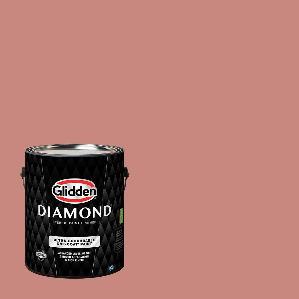 Glidden Diamond 1 gal. PPG1058-5 Sunstone Flat Interior Paint with ...