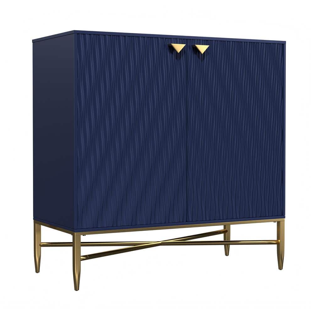 Boyel Living 32.8 in. H 2 Door Blue Locker Accent Storage Cabinet BL-JH ...