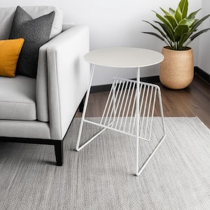 Simpli Home Raquel Modern Contemporary 14 in. Wide Metal Side Table in ...