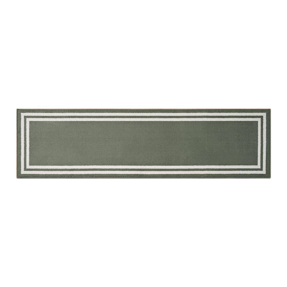 Laura Ashley Debbie Double Border 2-Tone Ivory/Sage 2 ft. x 8 ft ...