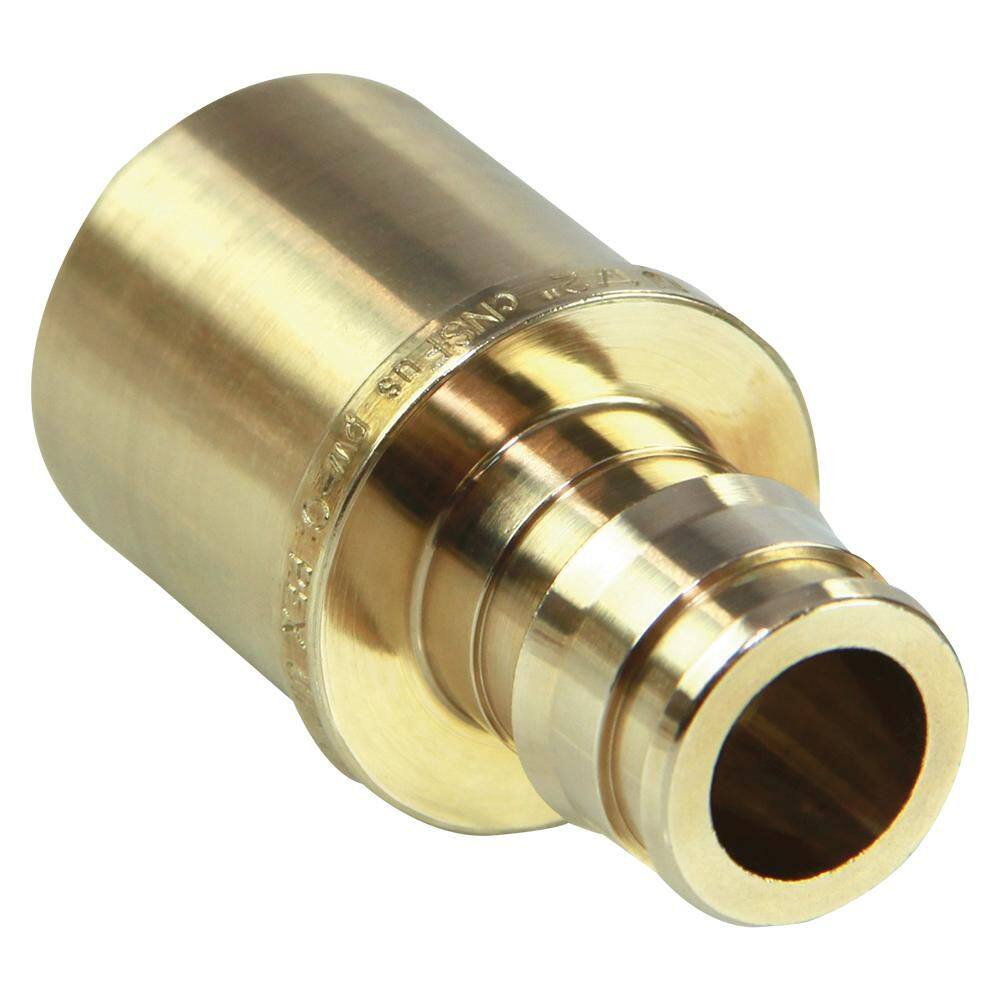 Uponor ProPEX 1/2 in. PEX-A Expansion Barb x 3/4 in. Copper Lead-Free Brass Reducing Male Sweat ...