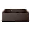 Blanco Ikon Cafe Brown Granite 33 in. Double Bowl Farmhouse Apron ...