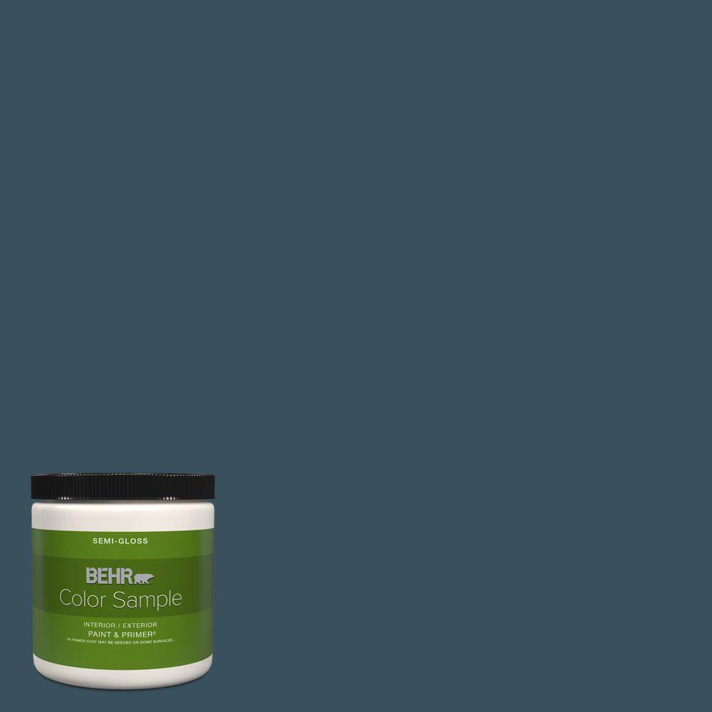 BEHR PREMIUM PLUS 8 oz. #PPU13-20 Restless Sea Semi-Gloss Interior ...