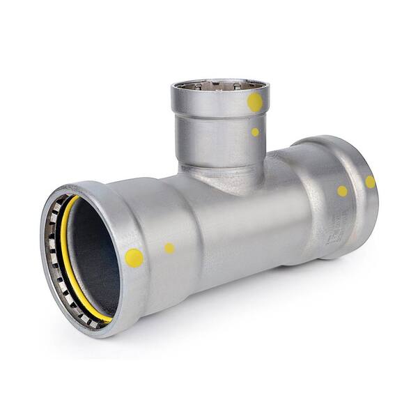 T TITANPRESS 4 in. x 4 in. x 3 in. Carbon Steel Press Reducing Tee XL ...