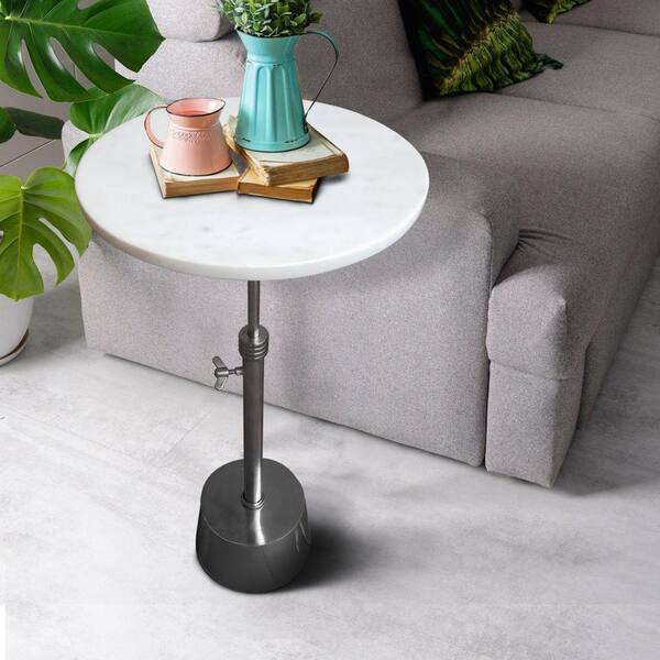 Dione Indoor Lace Cut Iron Accent Table White