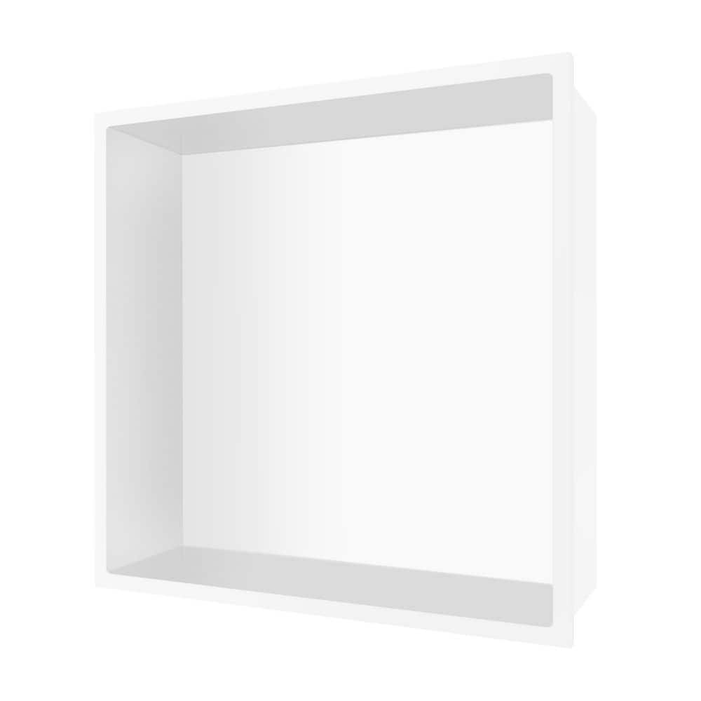 BWE 12 in. W x 12 in. H x 4 in. D Stainless Steel Bathroom Shower Niche ...