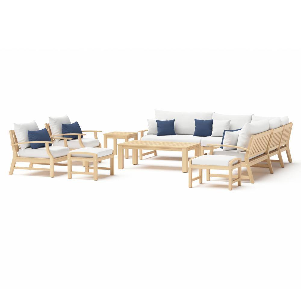 RST BRANDS Kooper Estate 11-Piece Wood Patio Seating Conversation Set ...